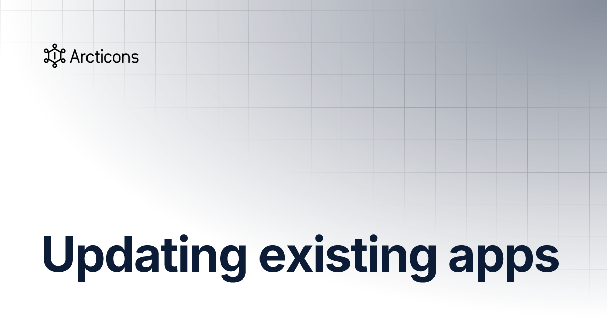 Updating existing apps | Arcticons